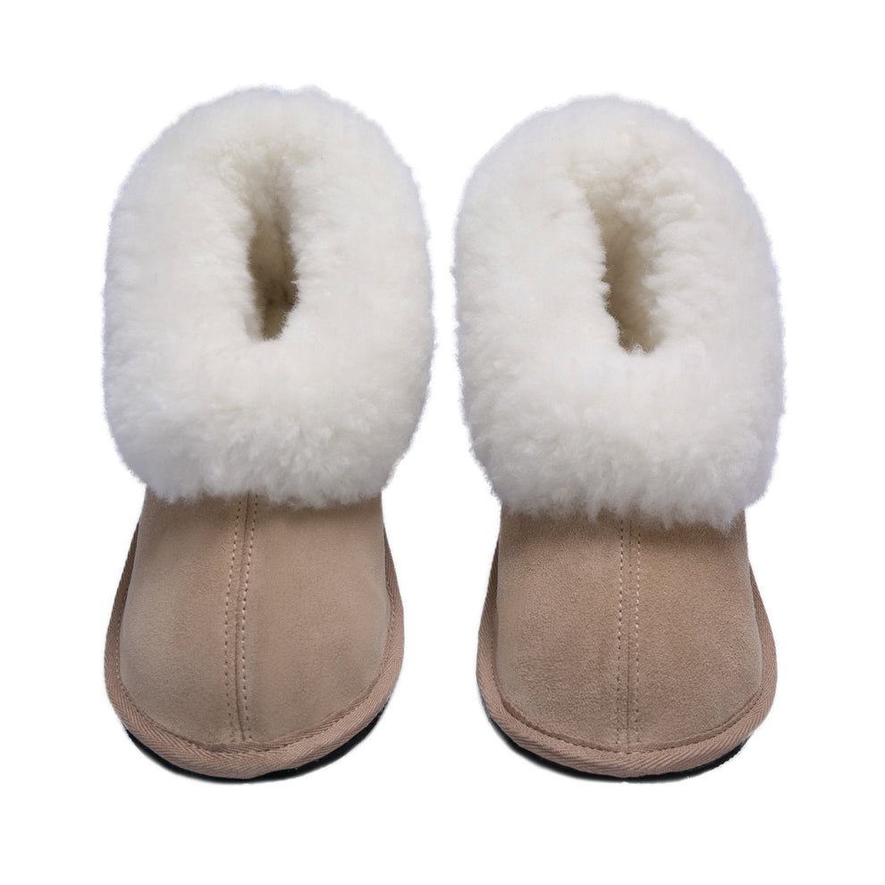 Beigh/Stone Suede Sheepskin Slippers – Sheepskin Slippers SA